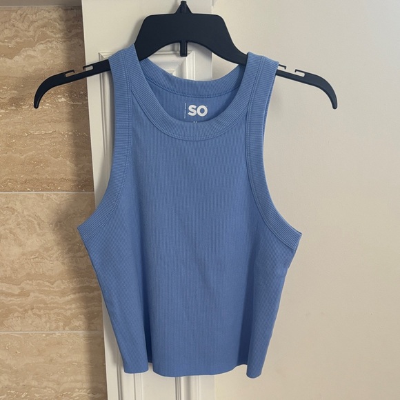 SO | Tops | So Womens Sky Blue Ribbed Tank Top | Poshmark